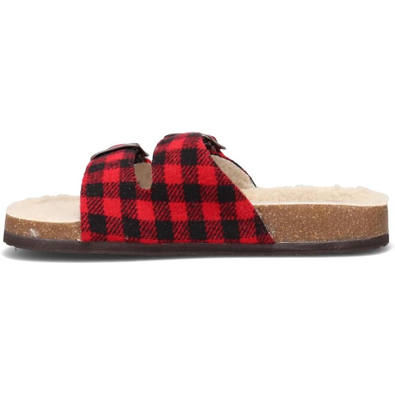WHITE MOUNTAIN Women’s Helga Footbed Sandal(Red/Black/Fabric) - WHITE ...