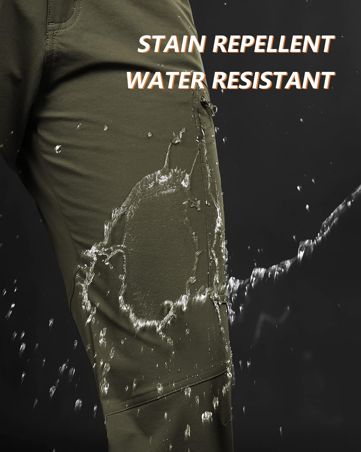 Outdoor Ventures Men’s Hiking Pants Lightweight Water Resistant Cargo ...