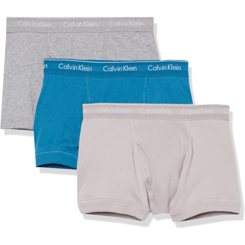 Calvin Klein Men’s Cotton Classics 3-Pack Trunk(Tapestry Teal, Dove, Grey Heather) - Shopbop ...
