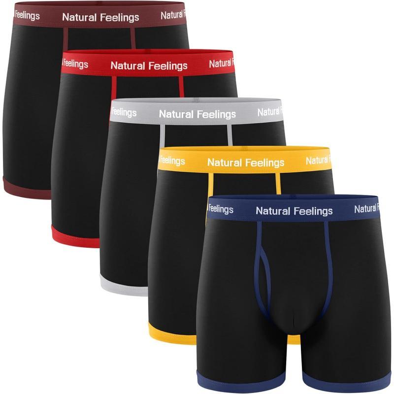 Natural Feelings Boxer Briefs Mens Underwear Men Pack Soft Cotton Open ...